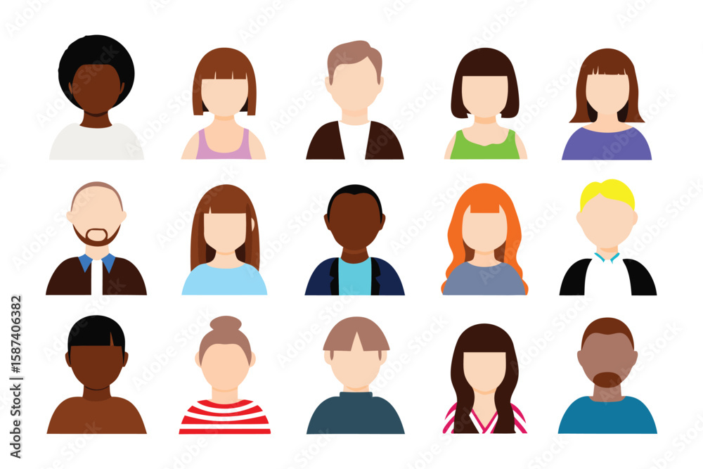 Diverse Avatar Faces: A collection of varied avatar portraits ...