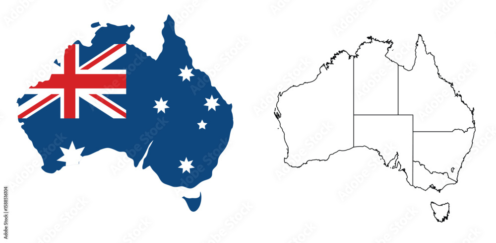 Australia, Map of Australia, Australian map, country map, political map ...