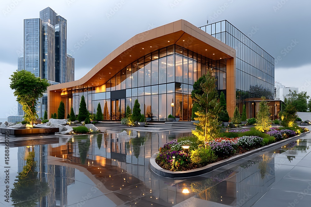 Modern architectural building exterior design high resolution picture ...