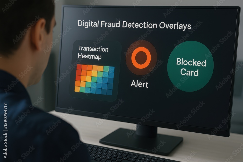 Fraud Detection Dashboard with Transaction Heatmap, Alert Icon and ...