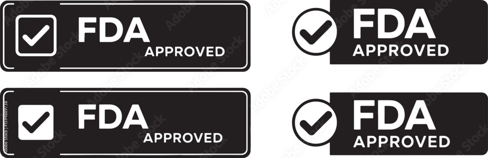 Stock-Vektorgrafik „F D A approved certification marks fda approved ...