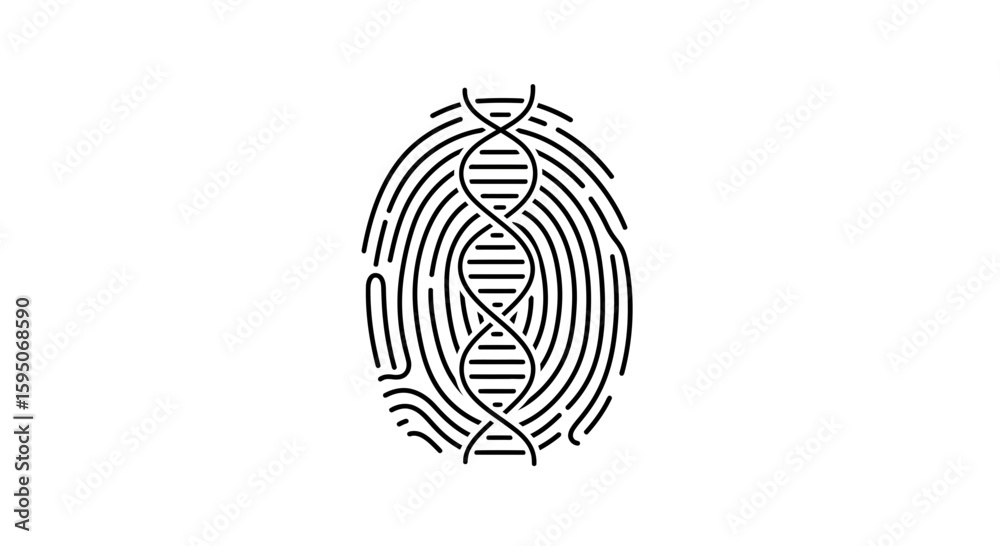 Fingerprint dna helix double strand identification unique identity mark ...