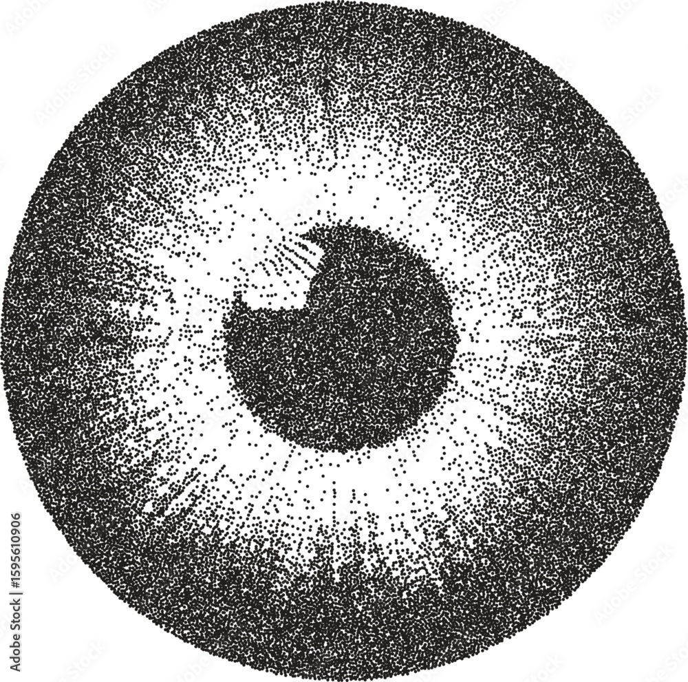 Eye y2k retro stipple art iris brutalist halftone vector png ...