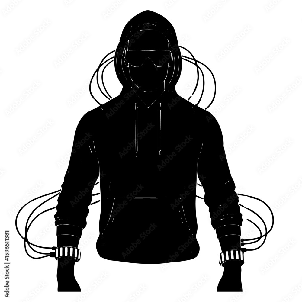 Image vectorielle Stock Bound Person Silhouette Graphic, Human Figure ...