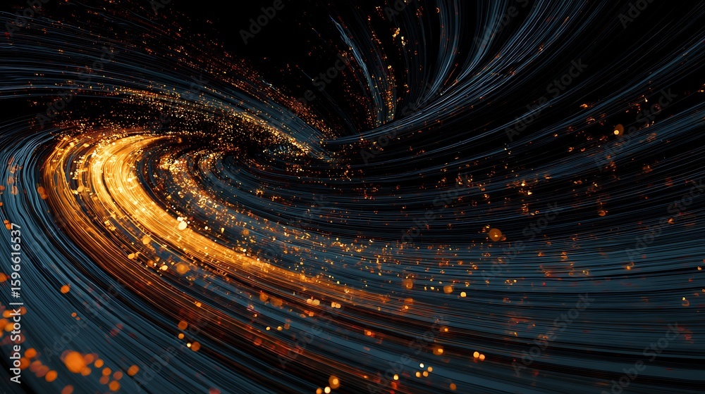 Stock-Illustration „Dark galactic demon suspended in a whirlpool of ...