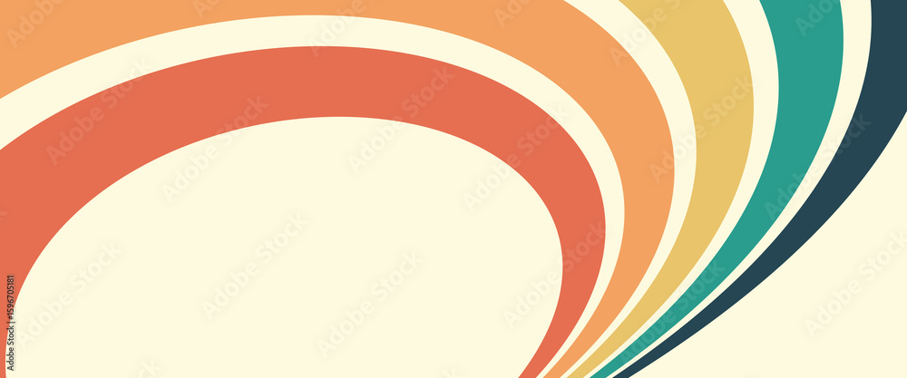 Abstract colorful 70s background vector. Vintage retro wallpaper with ...