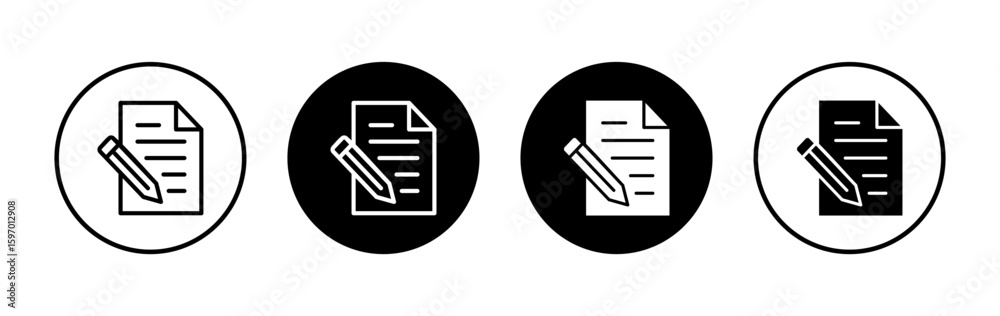 Note icon symbol for apps and websites. notepad sign and symbol Stock ...
