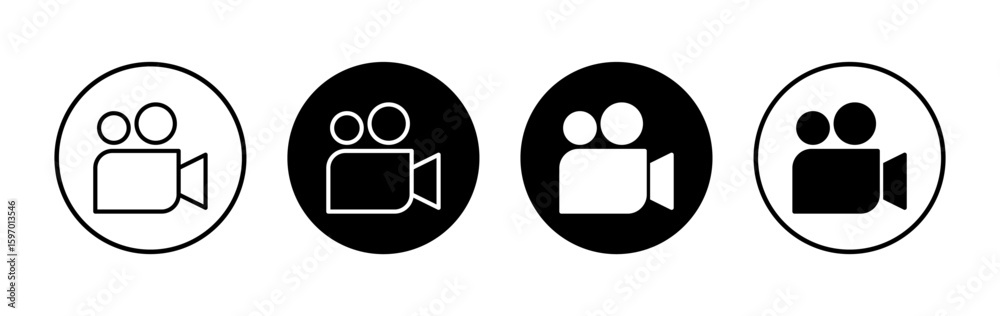 Video icon symbol for apps and websites. video camera sign and symbol ...