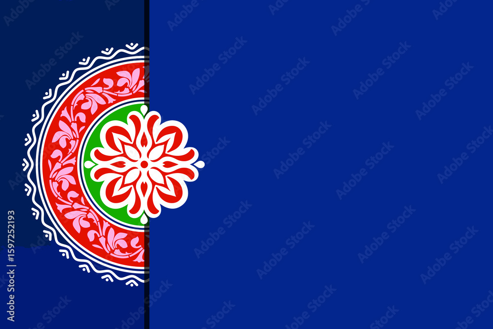 Mandala Design image, Colorful alpona design vector, Boishakhi Alpona ...
