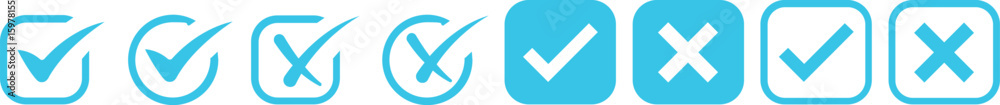 Check tick mark icon set.tick sign accept select confirm correct agree ...