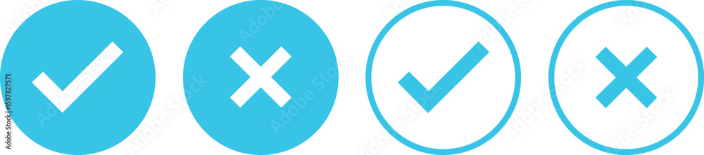 Stock-Vektorgrafik „Check tick mark icon set.tick sign accept select ...