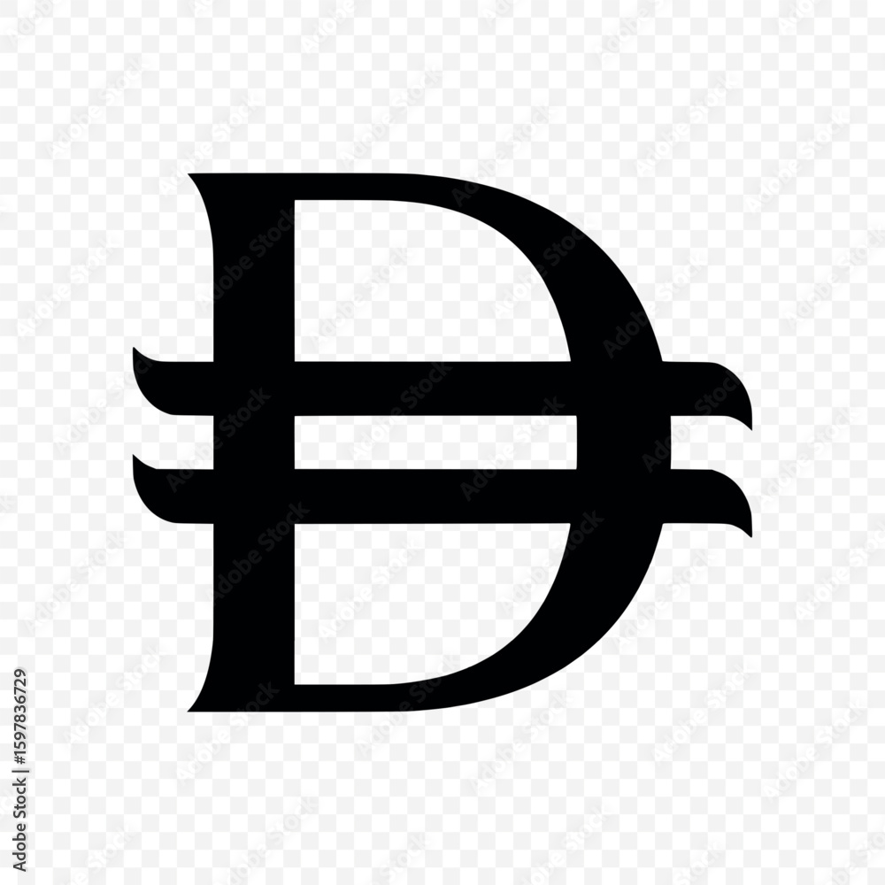 UAE Dirham Currency Symbol Isolated on Transparent Background Stock ...