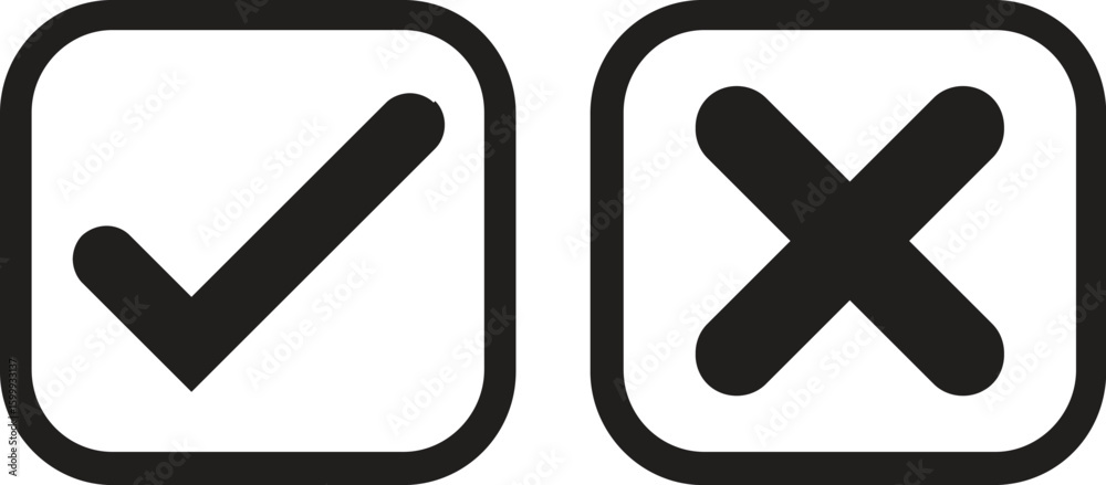 Check tick mark icon set.tick sign accept select confirm correct agree ...