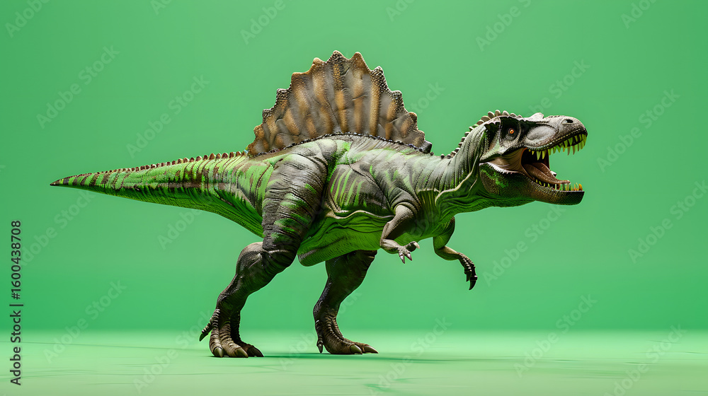 spinosaurus with large sail on green screen background Stock Photo ...