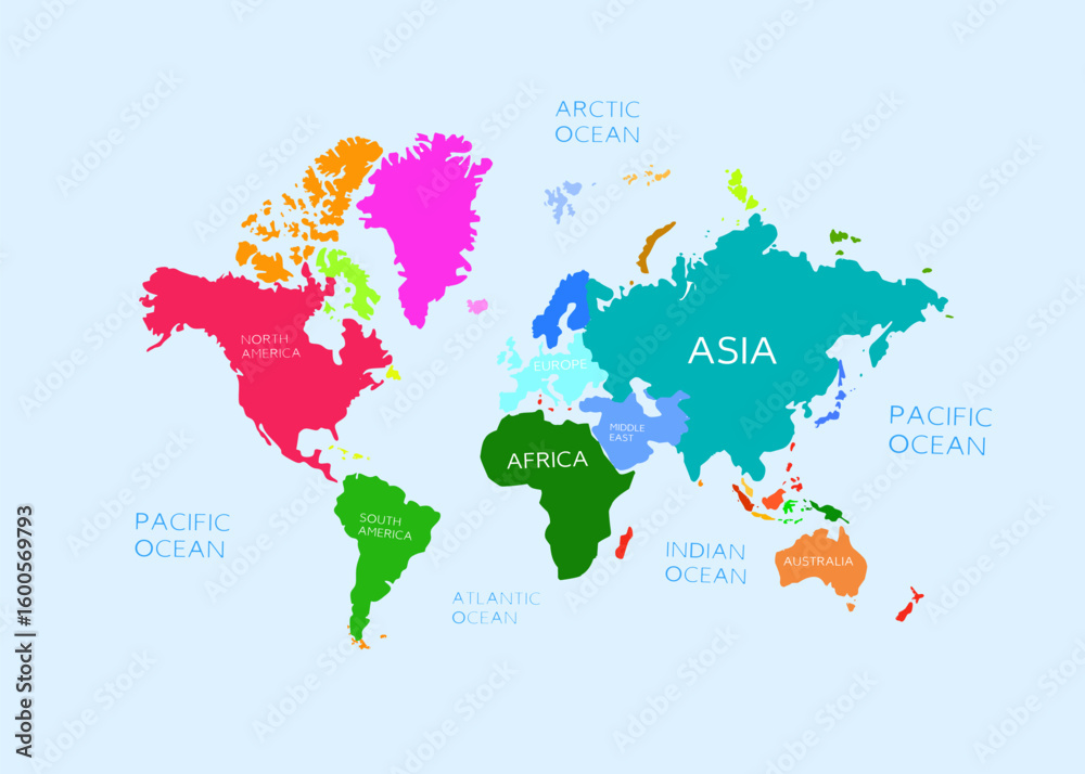 เวกเตอร์ Stock Here is the metadata for this updated world map image ...