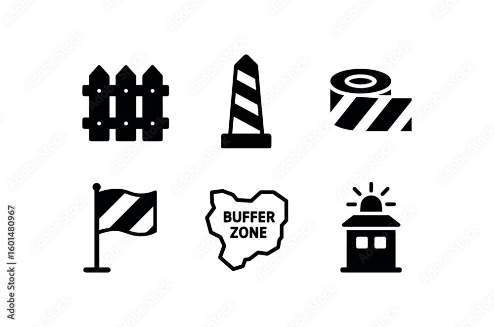 solid icon isolated borders fence palisade panel borders frontier ...