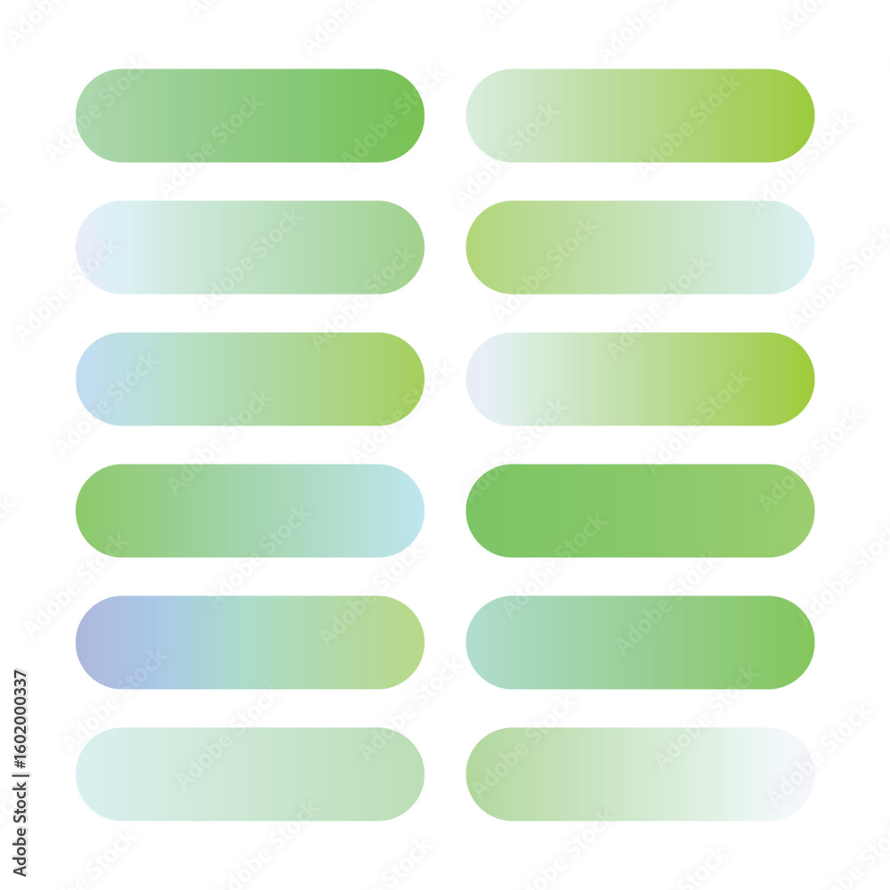 green gradients, a green swatches collection, a vector set of green ...