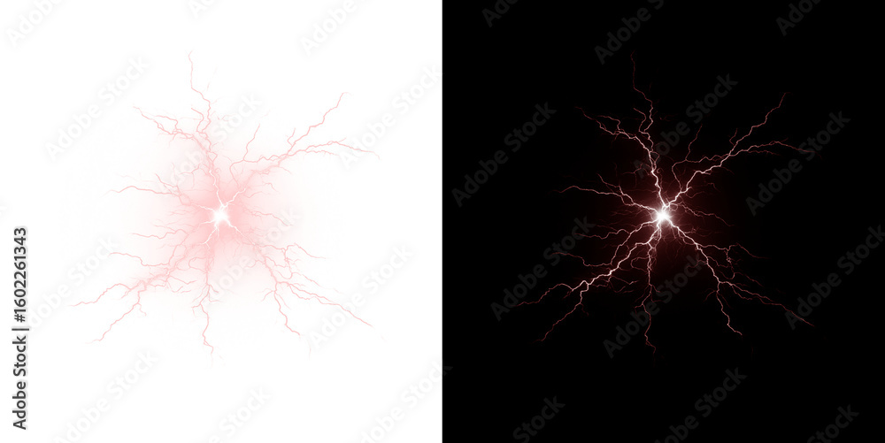 Lightning, pink, electric, energy, power — vivid pink lightning bolt in ...