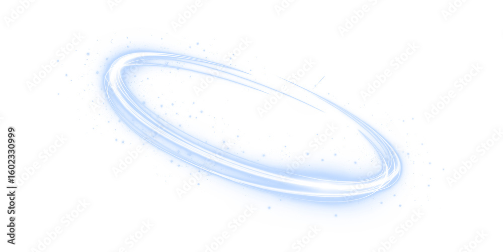 Light, shape, blue, circle, and portal combine in this PNG tech set. A ...
