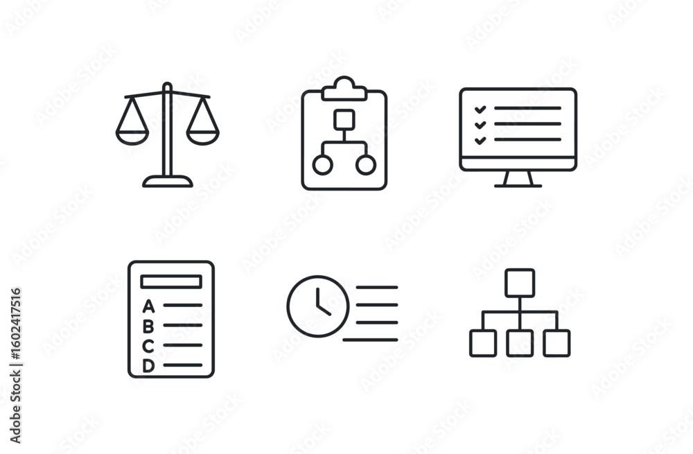 straight perfect stroke icon mono icons style isolated order magnitude ...