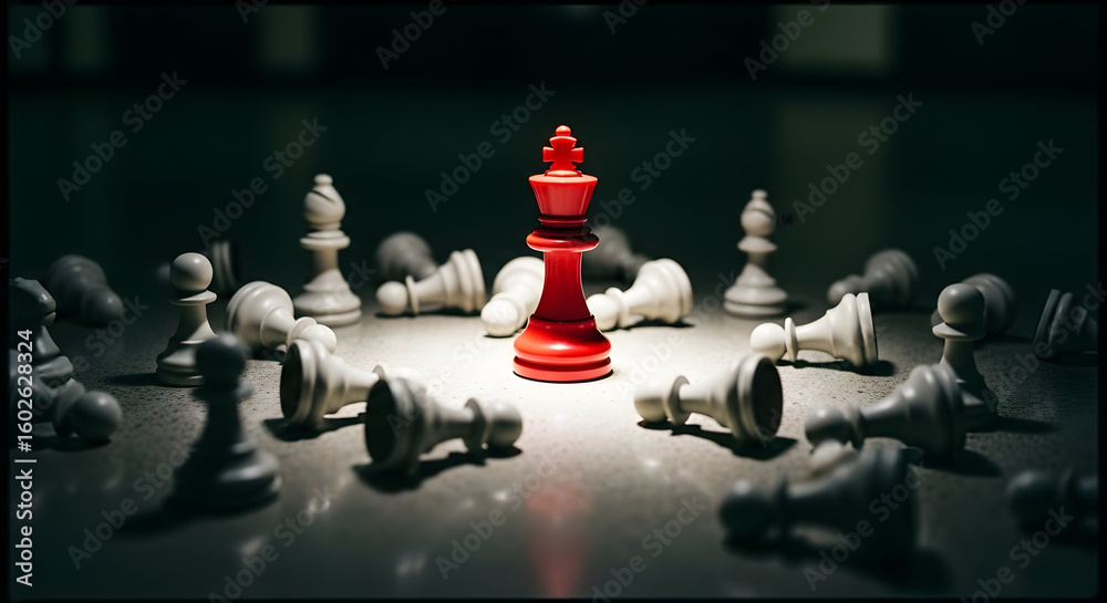 Red Chess King Dominates: A Symbol of Strategic Business Leadership and ...