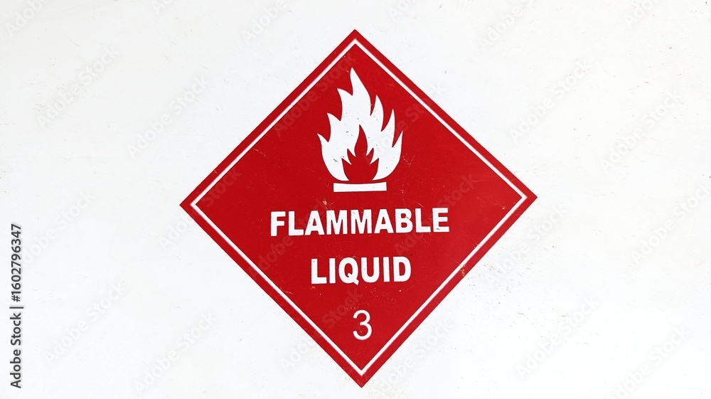 fire danger sign.Jet A-1 fuel warning sticker. Flammable liquid hazard ...