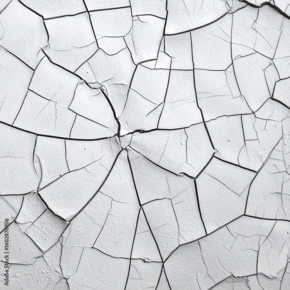Detailed Crackled White Paint Texture Showing Aged Damaged Surface in ...
