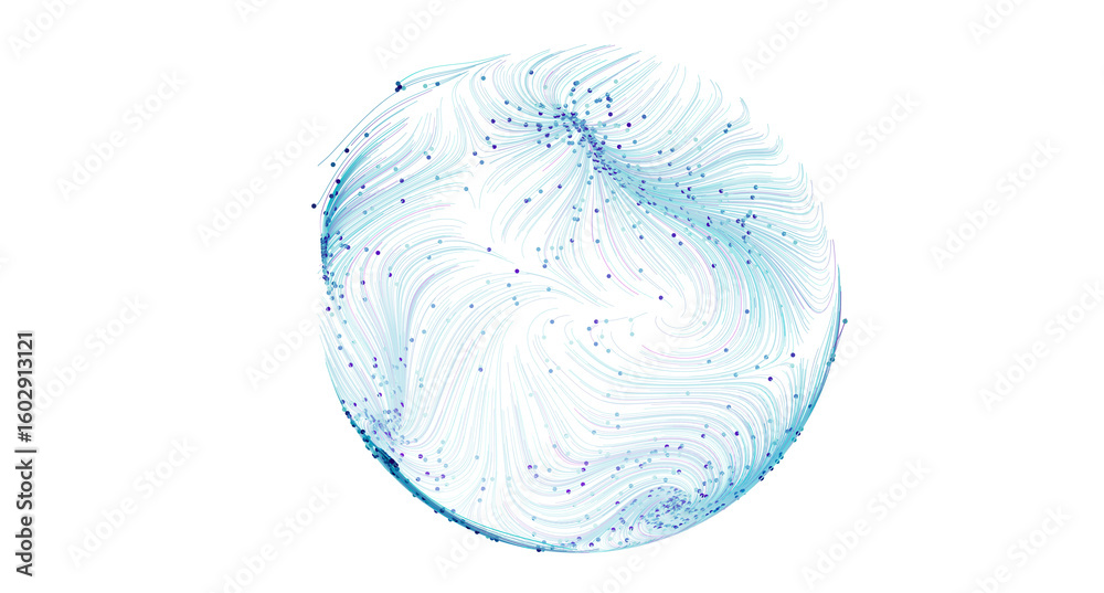 Swirling blue data visualization,perfect for tech, AI, or network ...
