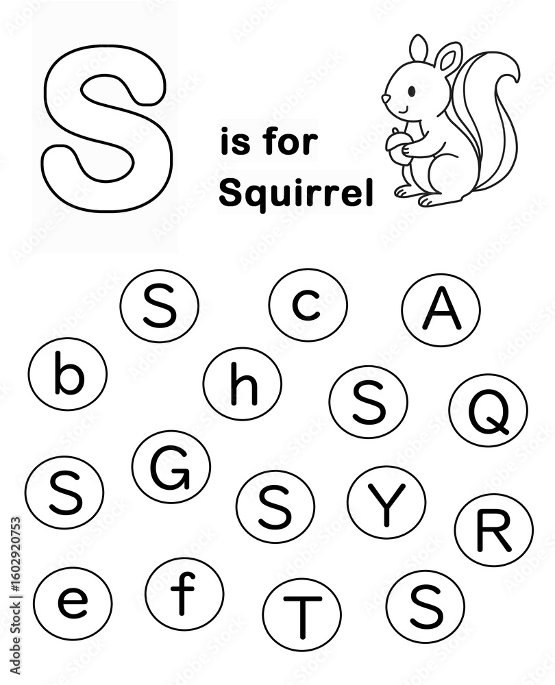 Find and Color the Letter S Worksheet. Spot the S and Color It. Letter ...