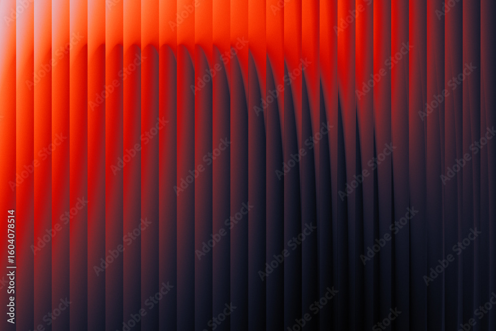 Fiery red and midnight blue gradient with luminous vertical waves. Bold ...