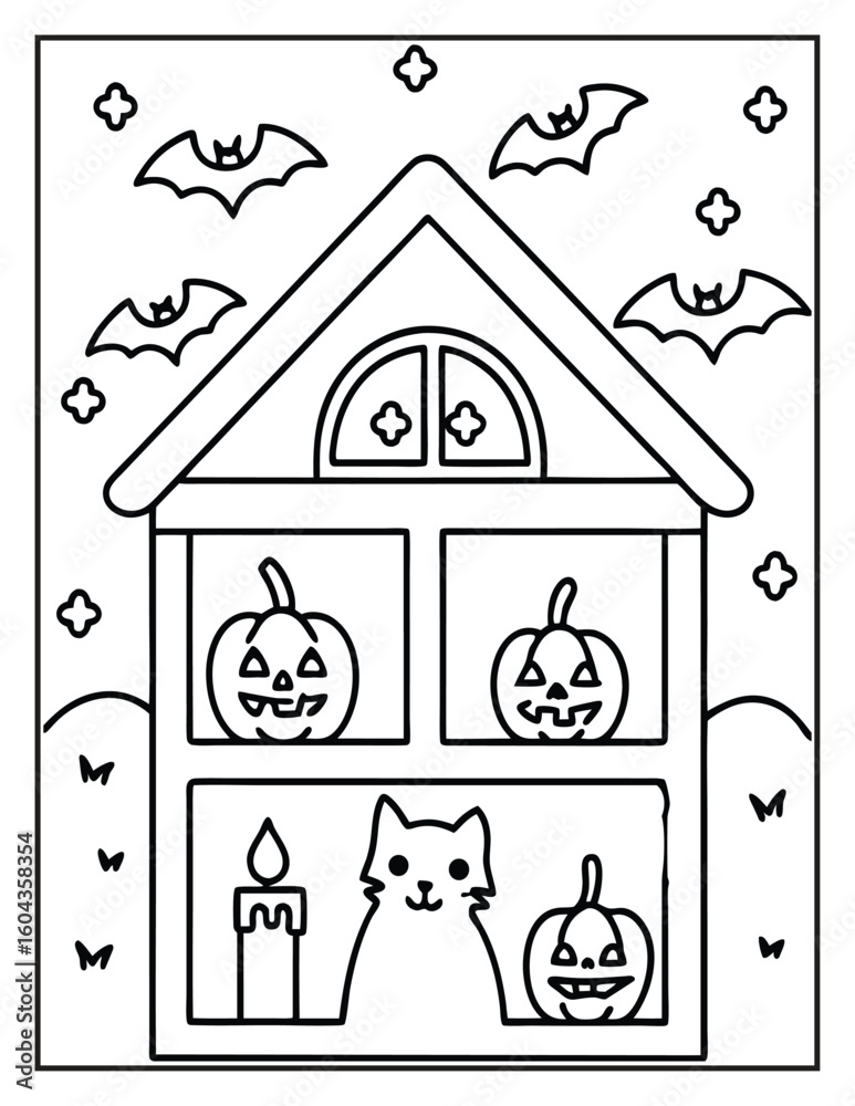 Halloween Coloring Page – Fun, Spooky, and Easy Designs for Kids and ...