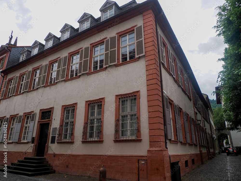 Heidelberg old university building detail Stock Photo | Adobe Stock