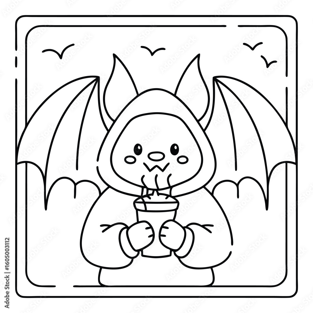 Vector de Stock Spooky Pals – Cute and Easy Halloween Coloring Pages ...