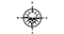 Vintage Compass Skull Art Print Free Stock Photo - Public Domain Pictures
