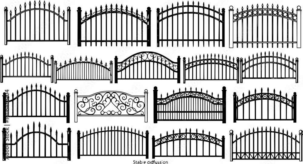 various fence designs, metal fences, garden fences, different styles ...