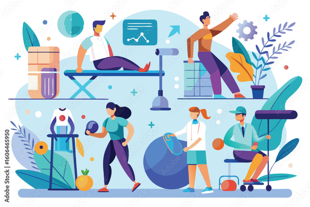 Rehabilitation activities in physiotherapy focusing on diverse ...