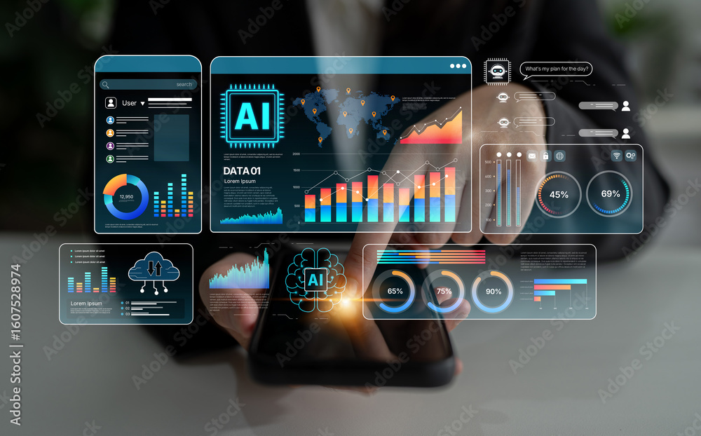 AI Assistant Brain Processor with LLM Technology, Big Data, Machine Learning, Generative AI for ...