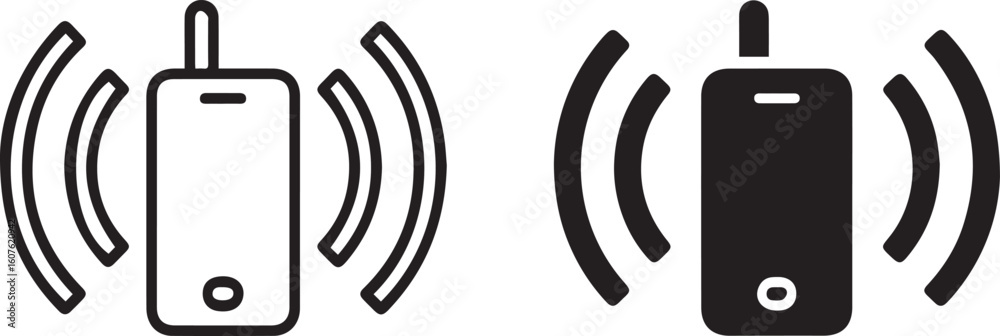 mobile connectivity vector icons signal strength bars and smartphone ...