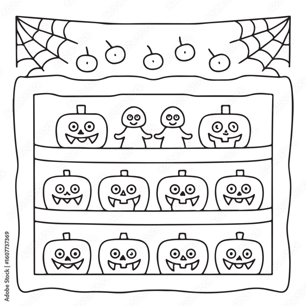 Halloween Bold and Easy Coloring Pages for Kids – Fun and Simple Spooky ...