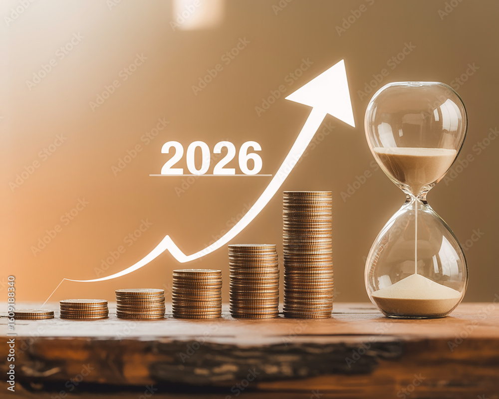 Savings goals for the year 2026. generative ai Stock Photo | Adobe Stock