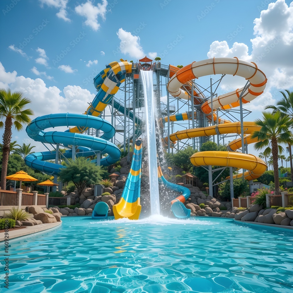 water slide, AI Generative Stock Photo | Adobe Stock