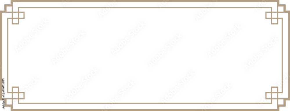 Traditional Korean-style frame design with oriental borders. Ideal for ...