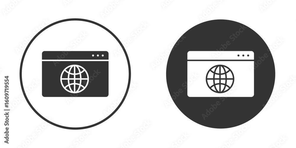 Website UI design icon symbol sign in solid style. Stock Vector | Adobe ...