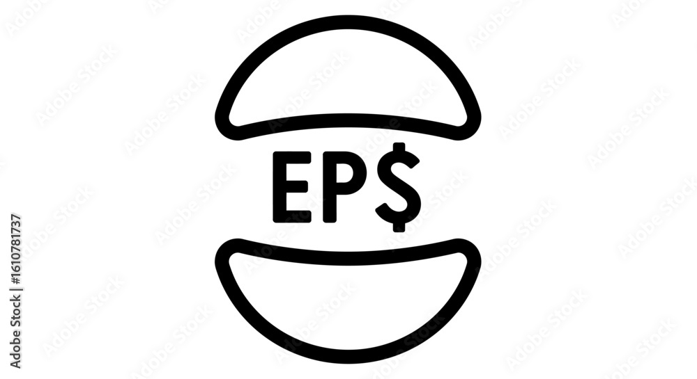 Vetor Minimalist EPS Logo: A simple, stylized representation of the EPS ...