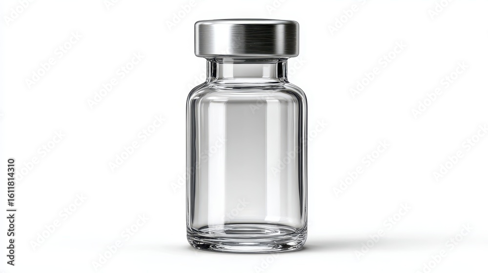 A 4K photo of 4K photo of empty vaccine vial isolated on minimalistic ...