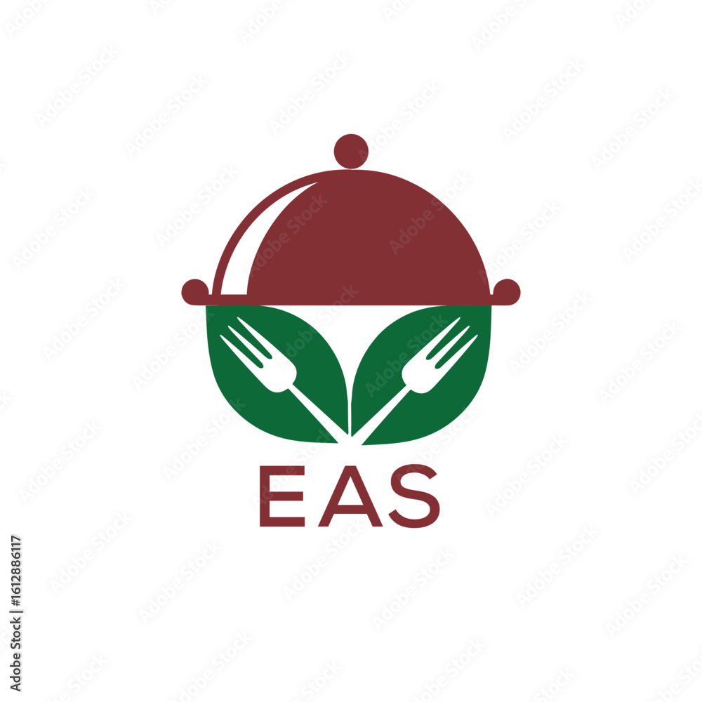 Healthy Organic Restaurant Logo with EAS Text – Eco-Friendly Food ...