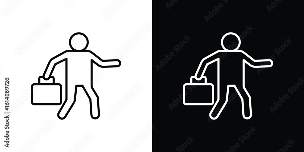 Image vectorielle Stock Going to work icon. Simple flat symbol. Perfect ...