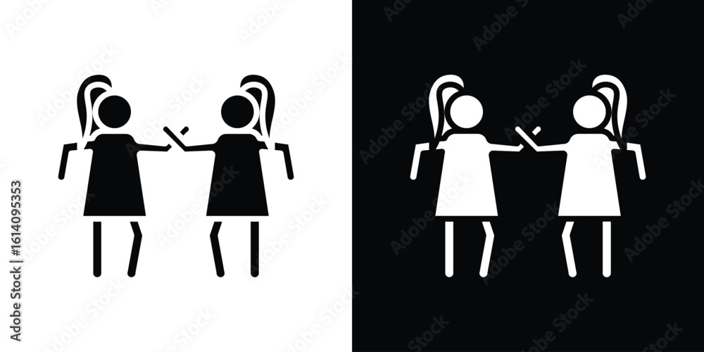 Twin icon symbol for Apps and Branding. Stock Vector | Adobe Stock