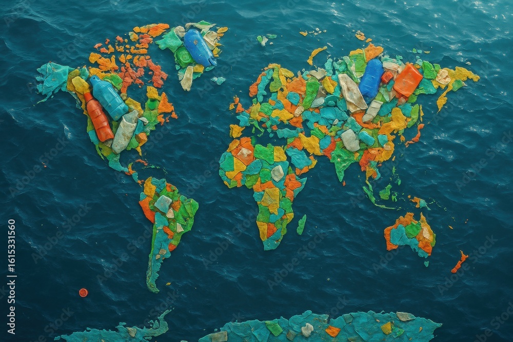 World Map of Plastic Waste A Visual Representation of Global Pollution ...