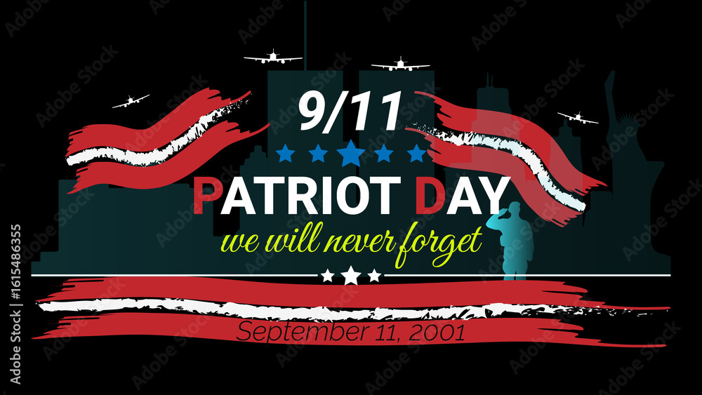 Patriot Day and 9/11 Illustration. 9/11 Patriot Day Memorial ...